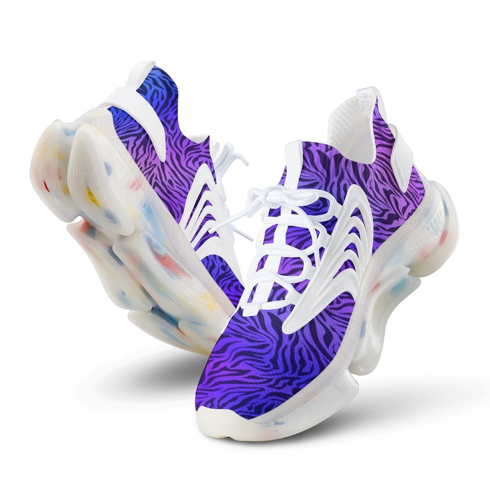 Animal Print Zebra Pink Purple Walking Shoes for Men Woman Lightweight ...