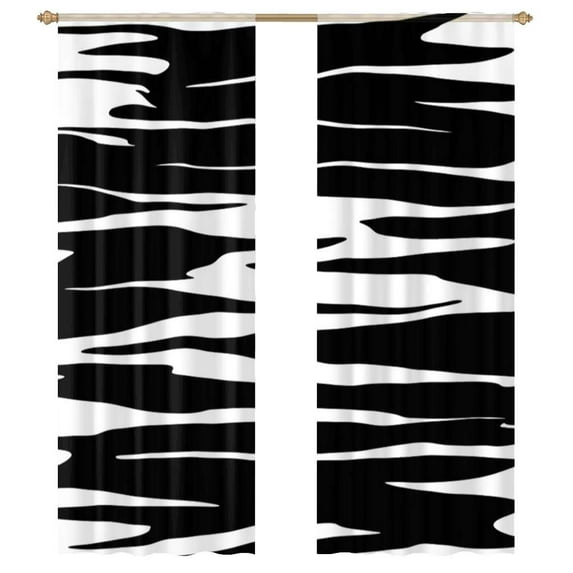 Animal Print Zebra Tulle Curtains For Living Room Chiffon Sheer Voile ...