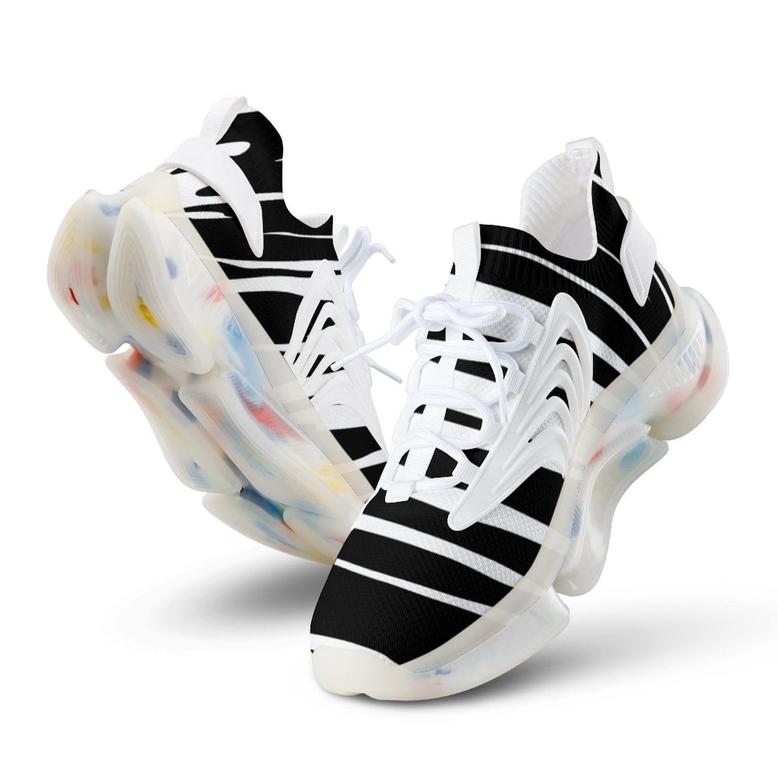 Animal Print Zebra Walking Shoes for Men Woman Lightweight Tennis ...