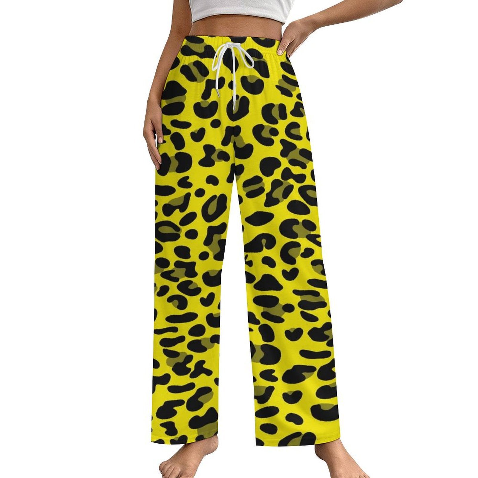 Animal Printing Leopard Pajama Pants Comfortable Elastic Waist Pajamas ...