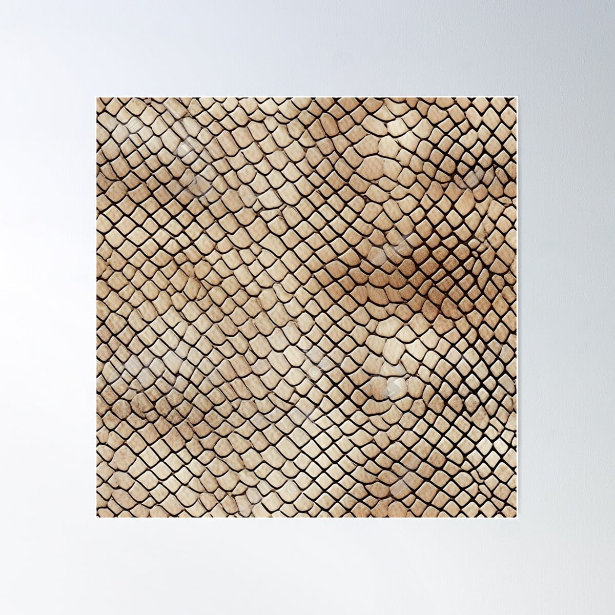 Animal Prints Snake Pattern 2 Poster Wall Art, Modern Wall Decor For ...