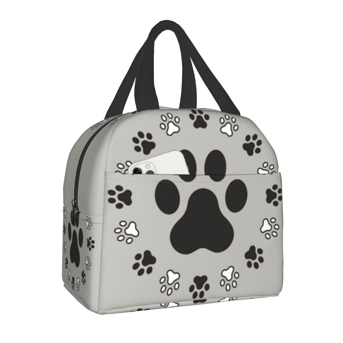 Animal Pug Footprints Portable Lunch Box Women Leakproof Cat Pug And ...