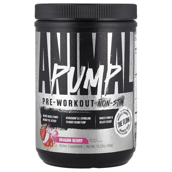 Animal Pump NS Caffeine-Free Pre Workout Powder for Men & Women, Dragon ...
