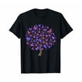 Animal Purple Butterflies Tree Nature Butterfly T-Shirt - Walmart.com