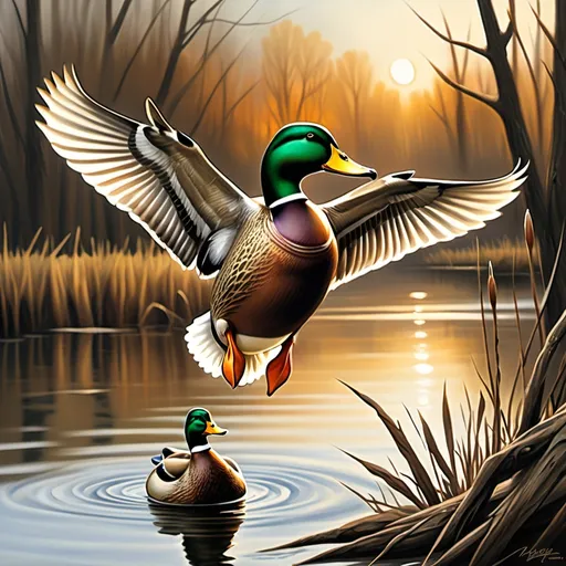 Animal Puzzle 1000 Pieces,Duck Hunting Art,Mallard Duck Hunting Art ...