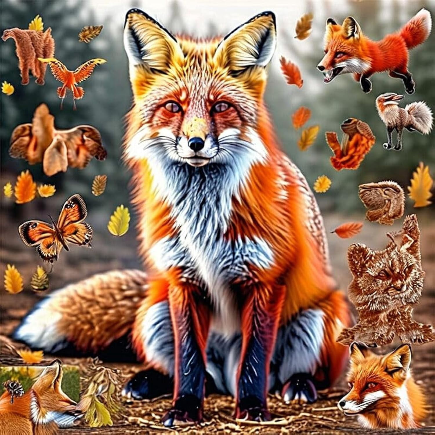 Animal Puzzle 500 Pieces-Red Fox-Fun Game for Adult and Children ...