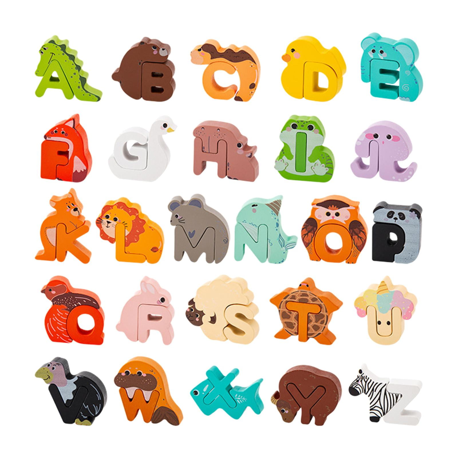 Animal Puzzle Alphabet Puzzle Learning Building Blocks, Alphabet Abc ...