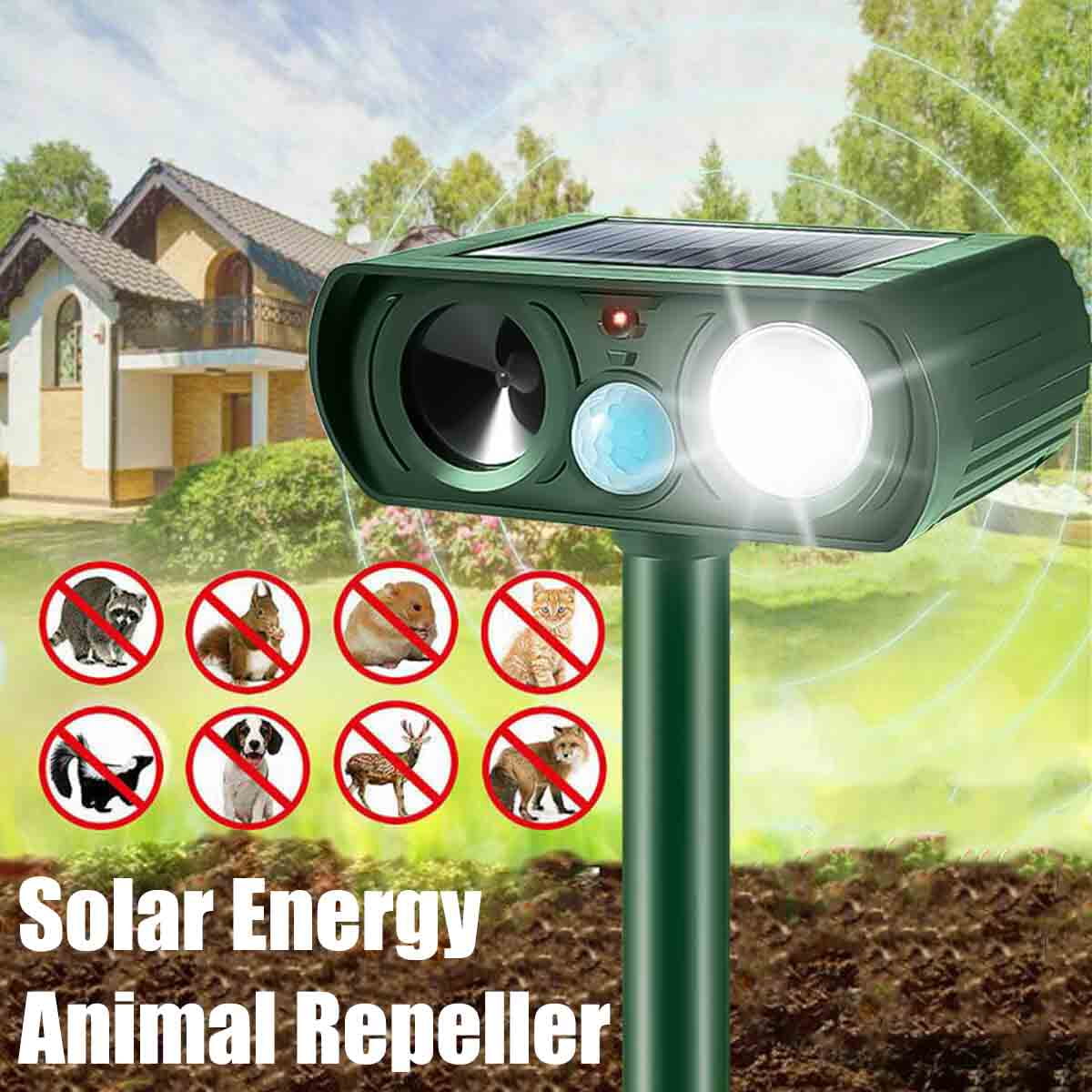Animal Repellent Outdoor,Ultrasonic Cat Repellent Solar Animal Repeller ...