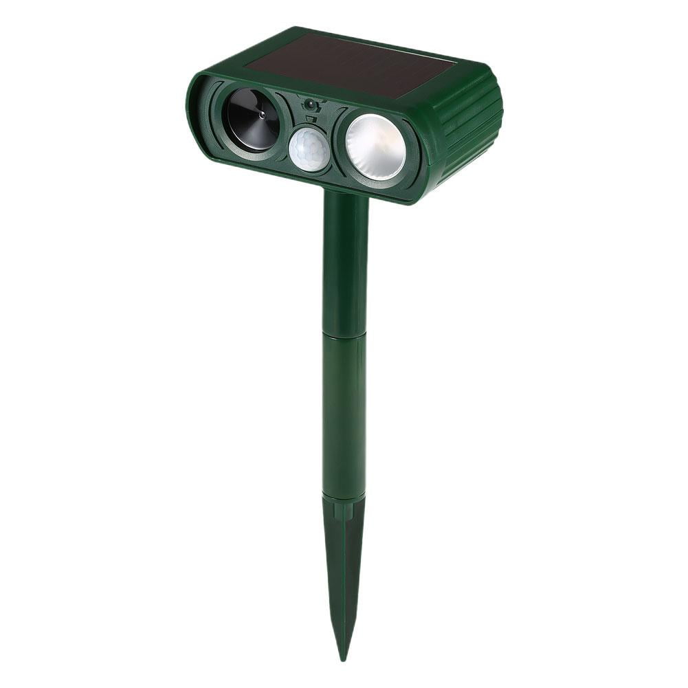 Animal Repeller Ultrasonic Solar Power Outdoor Pest Cat Mice Deer Senso ...