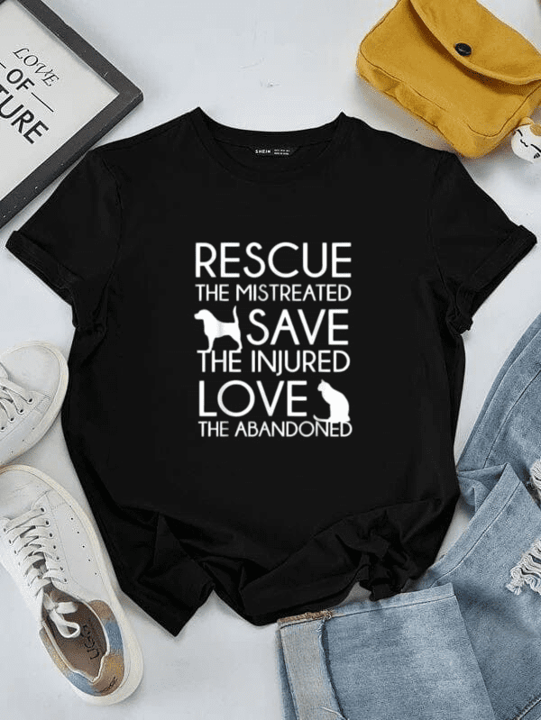 Animal Rescue Gift Saving Animals Dog Lover Hero Awareness Graphic ...