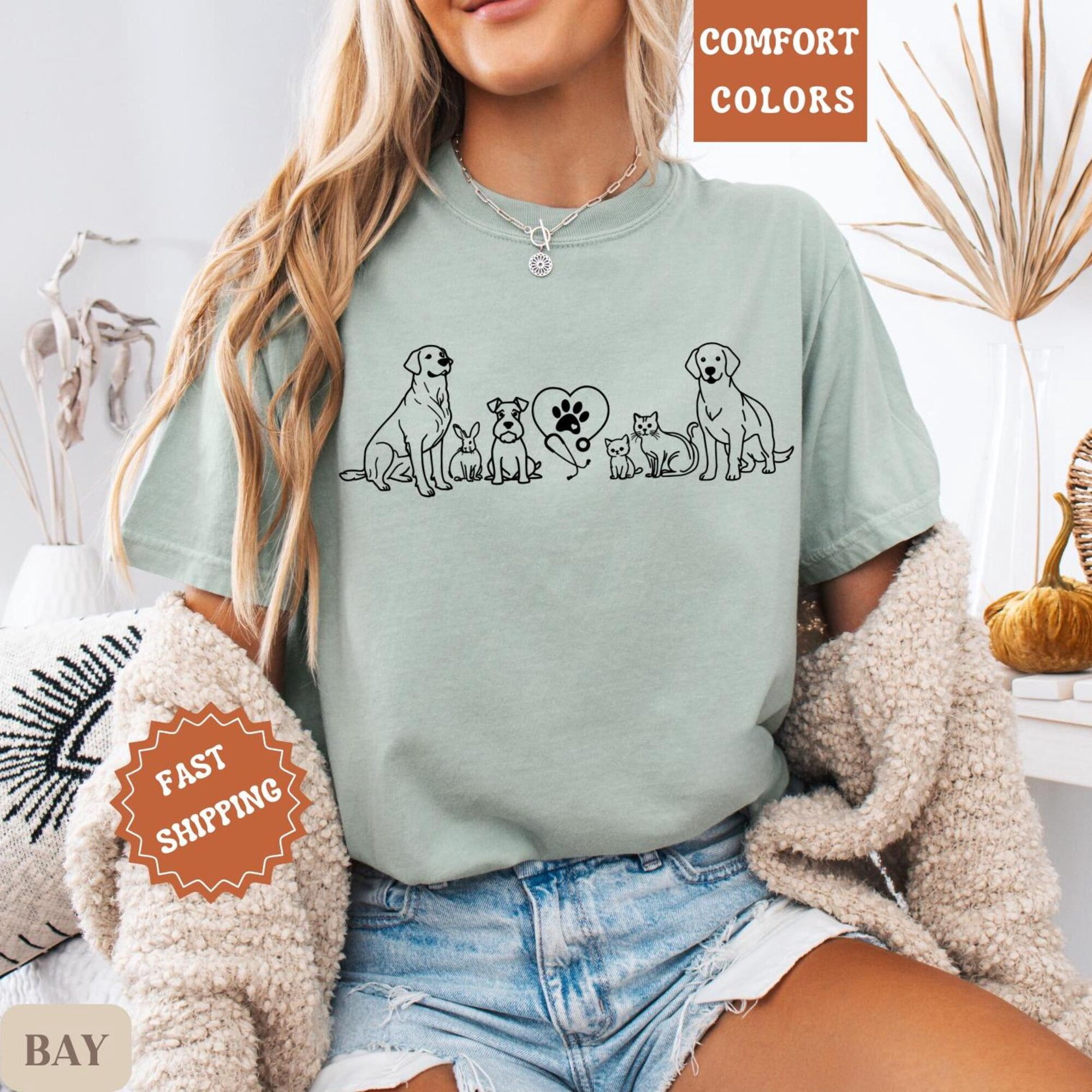 Animal Rescue Team Shirt Pet Shelter Tee Dog Cat Volunteer Shirt Animal ...