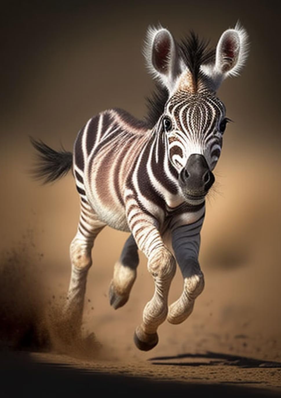 Animal Running Zebra Cubs 1000 Piece Jigsaw Challenging Puzzle Game for ...