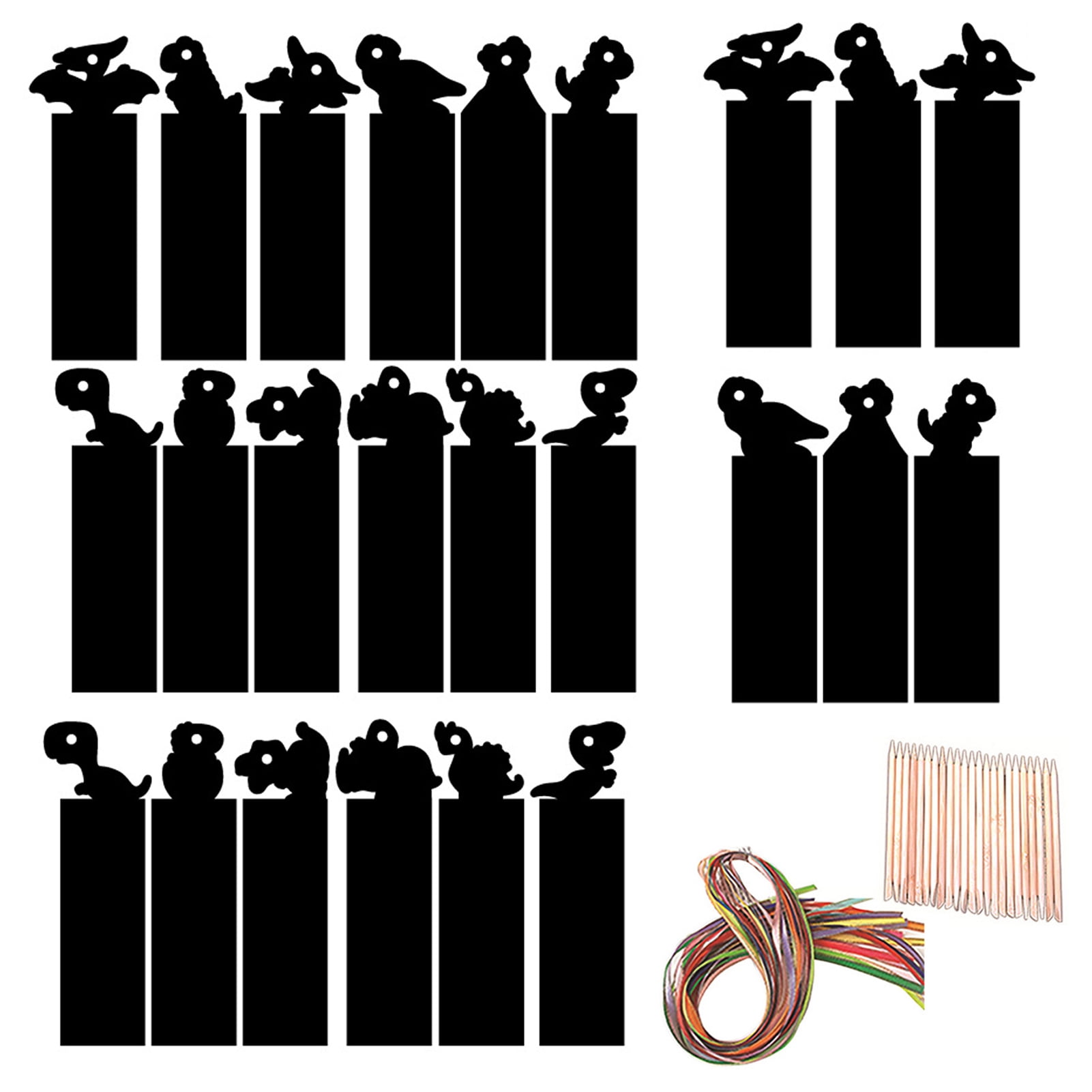 Animal Scratch Bookmarks Set, Magic Scratch Rainbow Bookmarks DIY ...