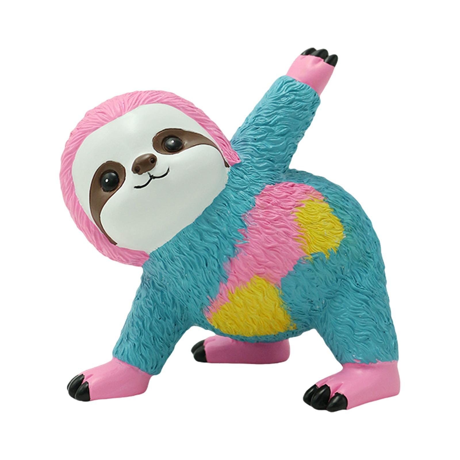Animal Sculpture Sloth Statue Modern Collectible Resin Ornament for ...