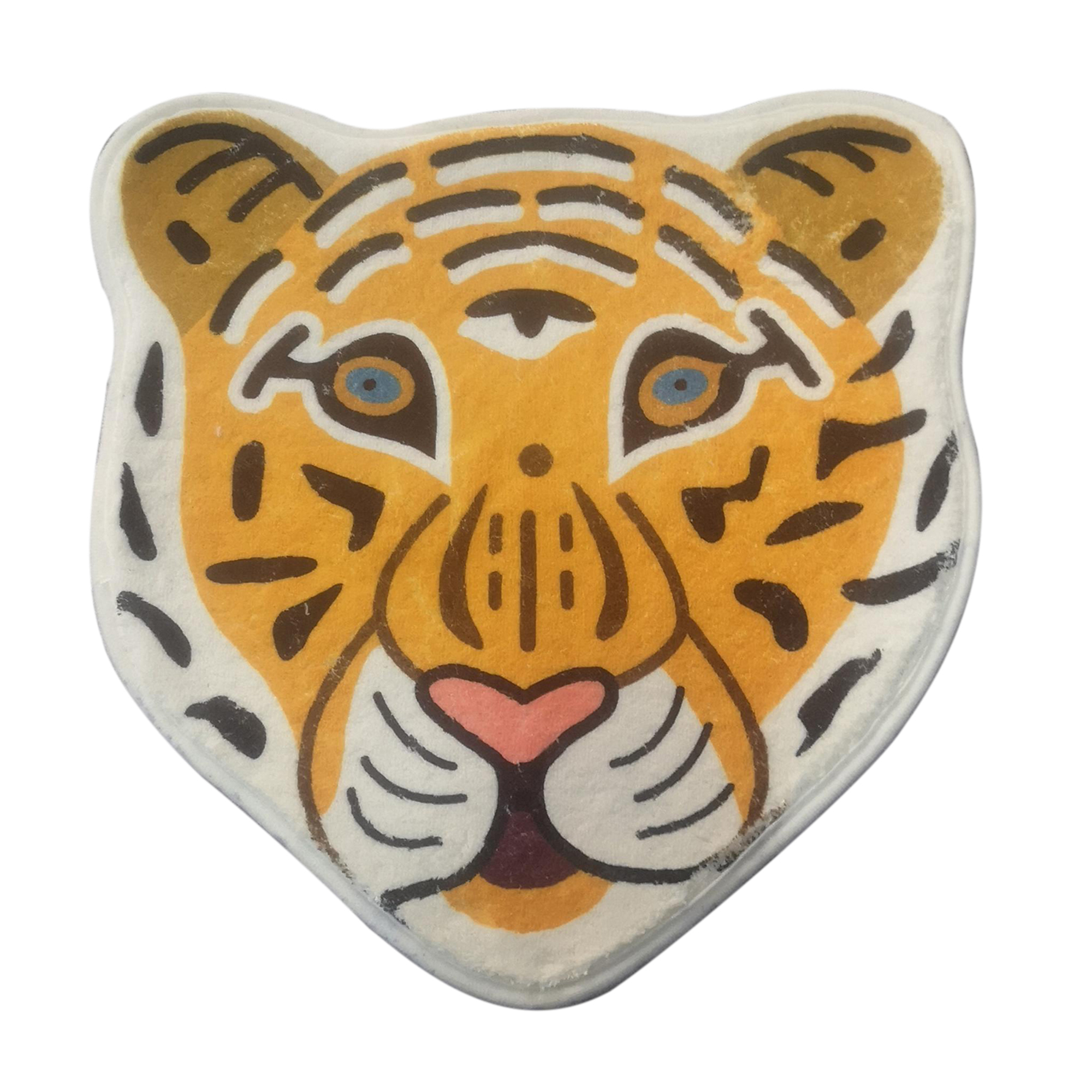 Animal Shape Rug Tiger Print Small Rug Faux Wool Creative Animal ...