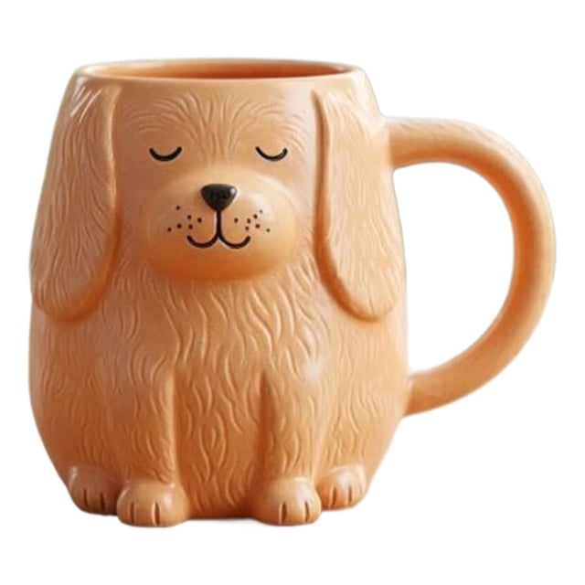 Animal Shaped Ceramic Coffee Mugs - Cute Handle Cups (Dog, Elephant ...