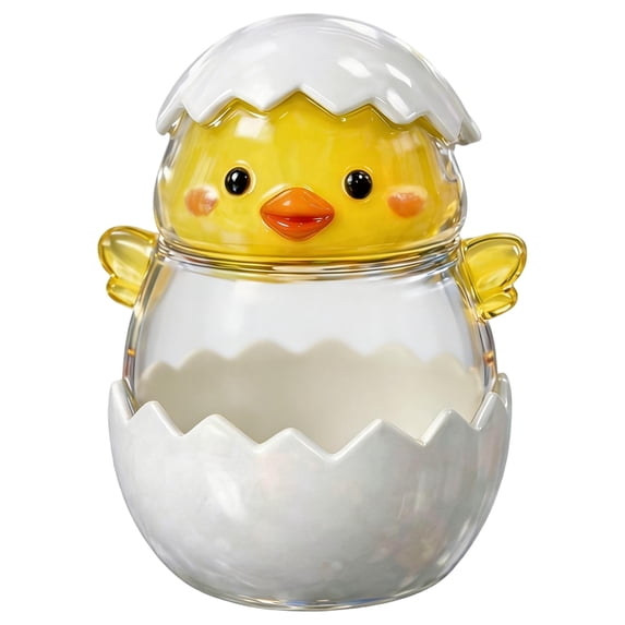 Animal Shaped Glass Candy Jar with Lid Decorative Storage Container for ...