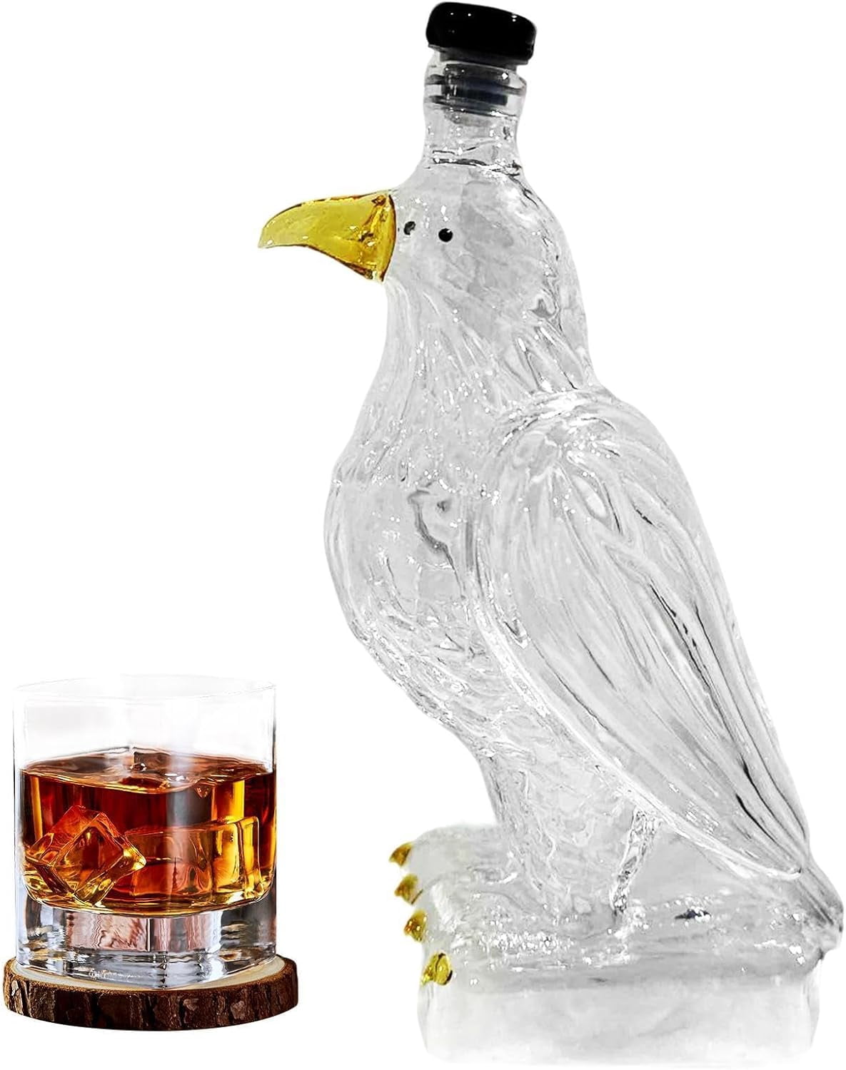 Animal Shaped Glass Whiskey Bottle Novelty Liquor Container for Beer ...