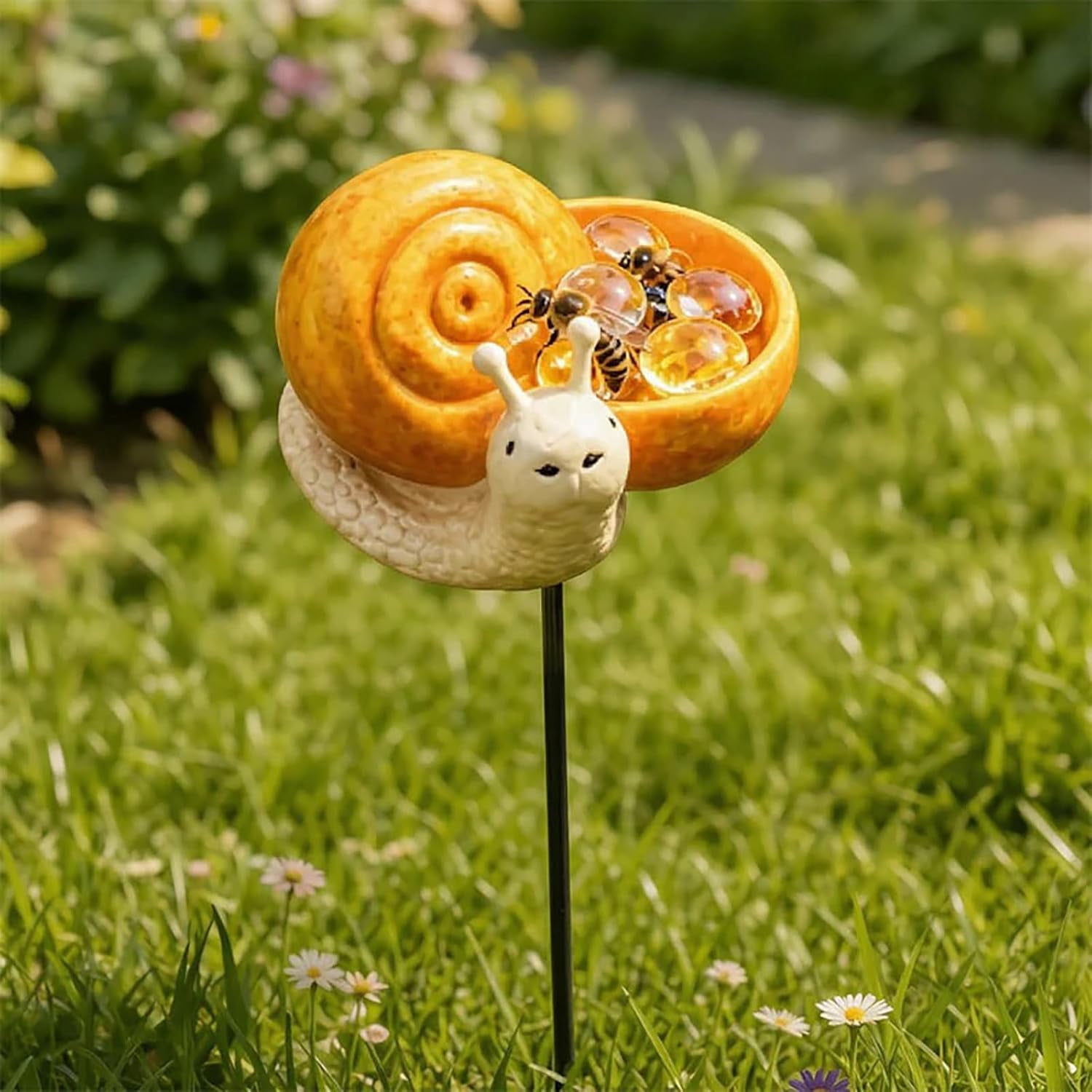 Animal Shaped Resin Bee Watering Station for Outdoor YardSnail Version ...