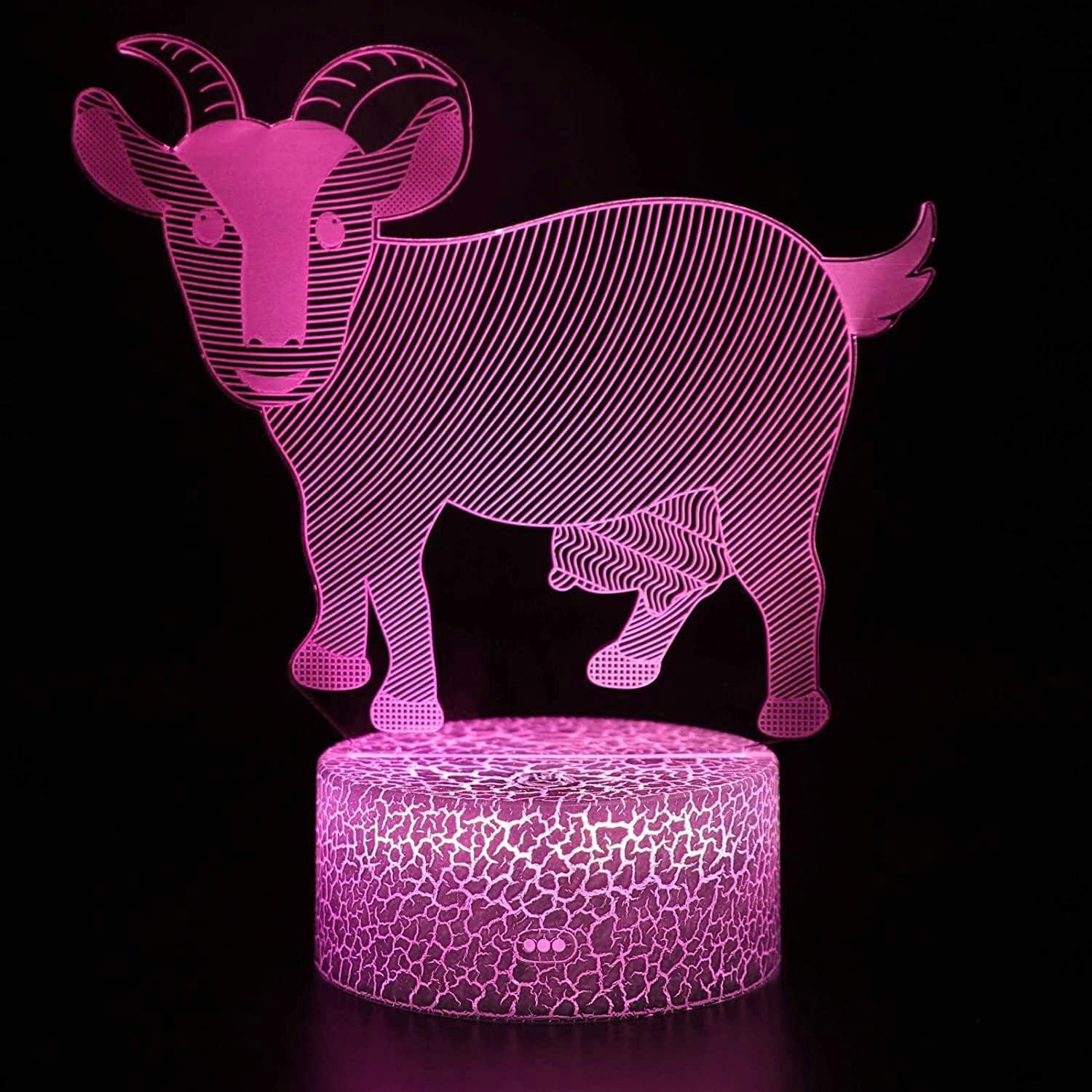 Animal Sheep Toys 3D Illusion Night Light Smart Touch Lamp, Creative ...