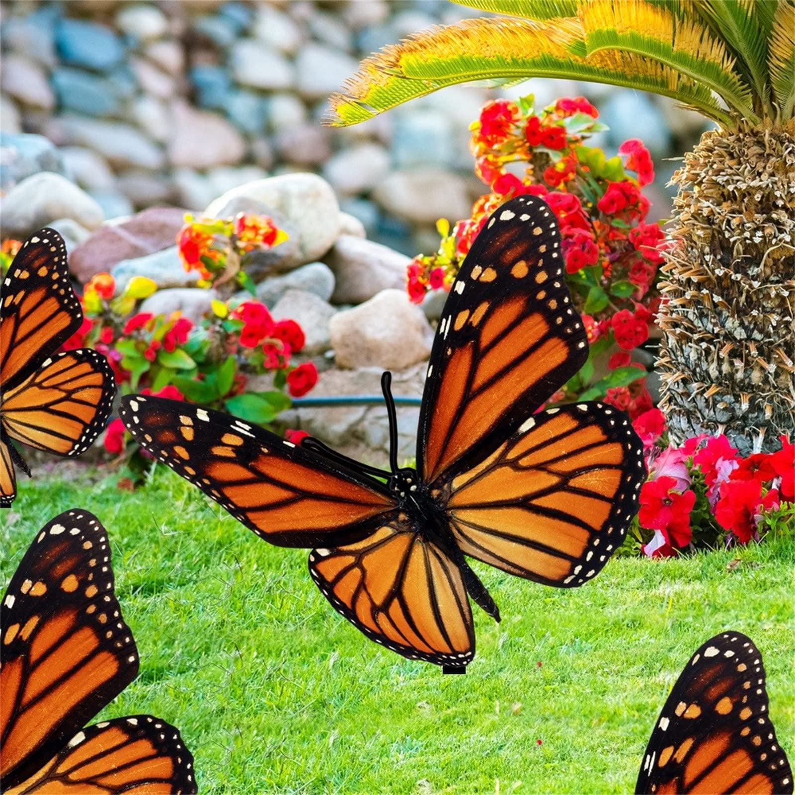 Animal Silhouette Garden Stakes, Acrylic Butterfly Yard Art Decor ...