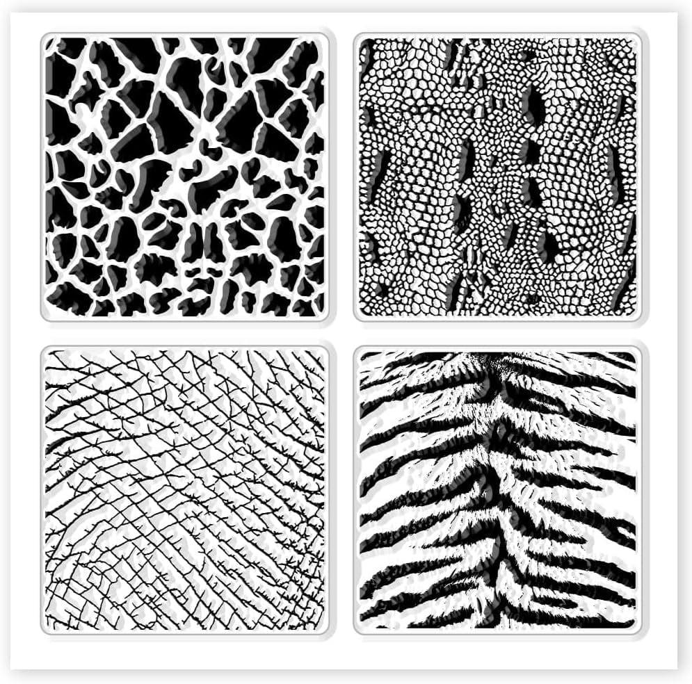 Animal Silicone Clay Texture Sheet Silicone Texture Stamp Sheets Clear ...