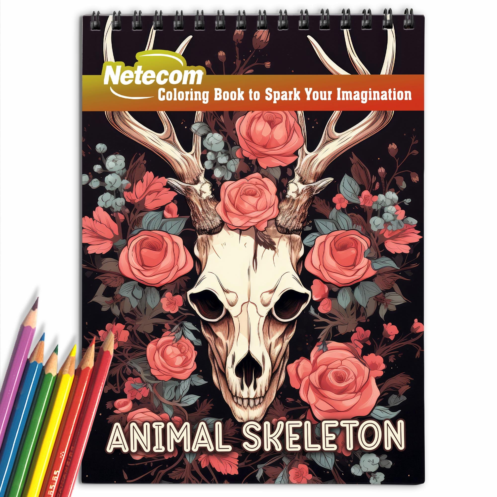 Animal Skeleton Spiral Bound Coloring Book, Unleash Your Artistic ...