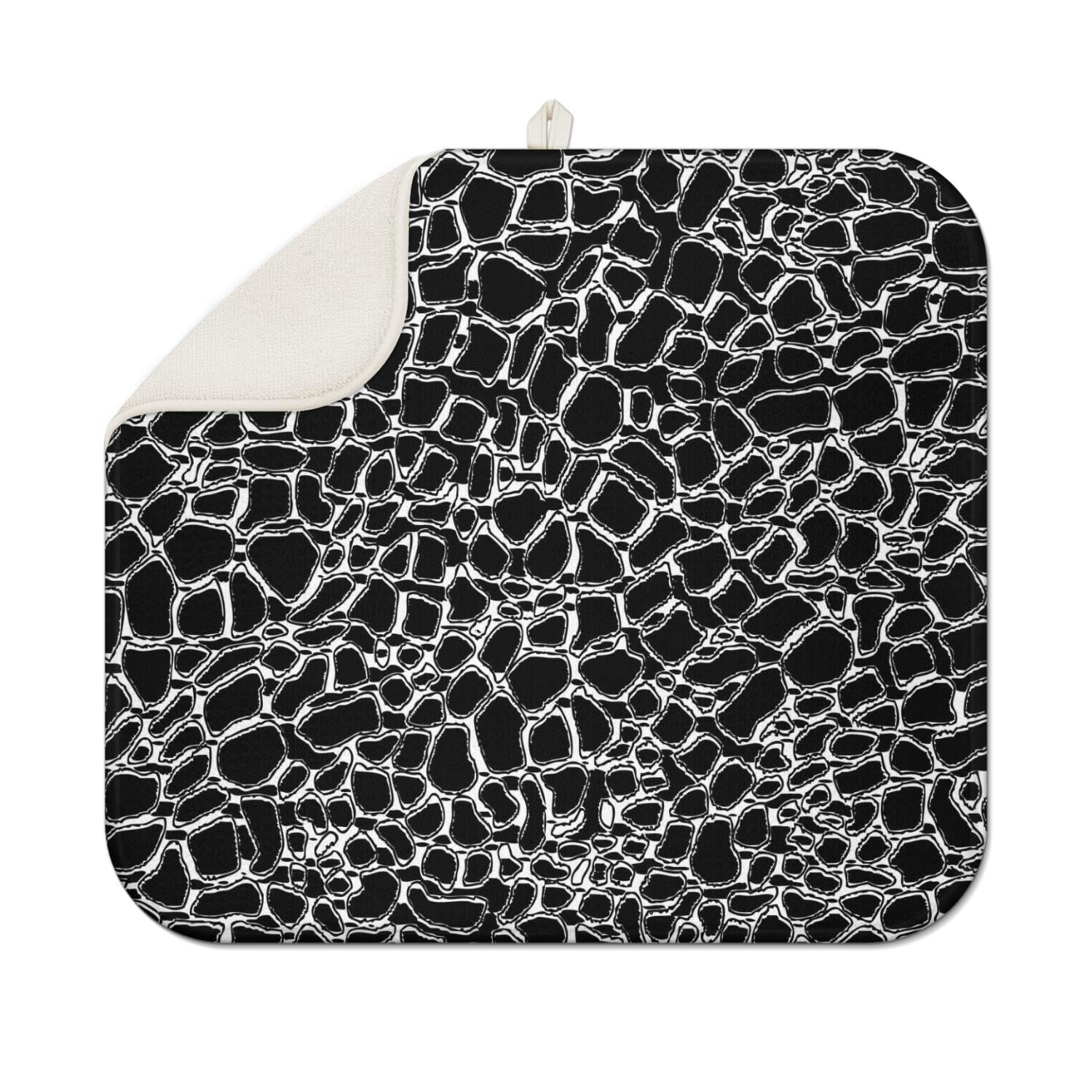 Animal Skin Pattern Dish Drying Mat for Kitchen 1 Pack, Ultra Absorbent ...