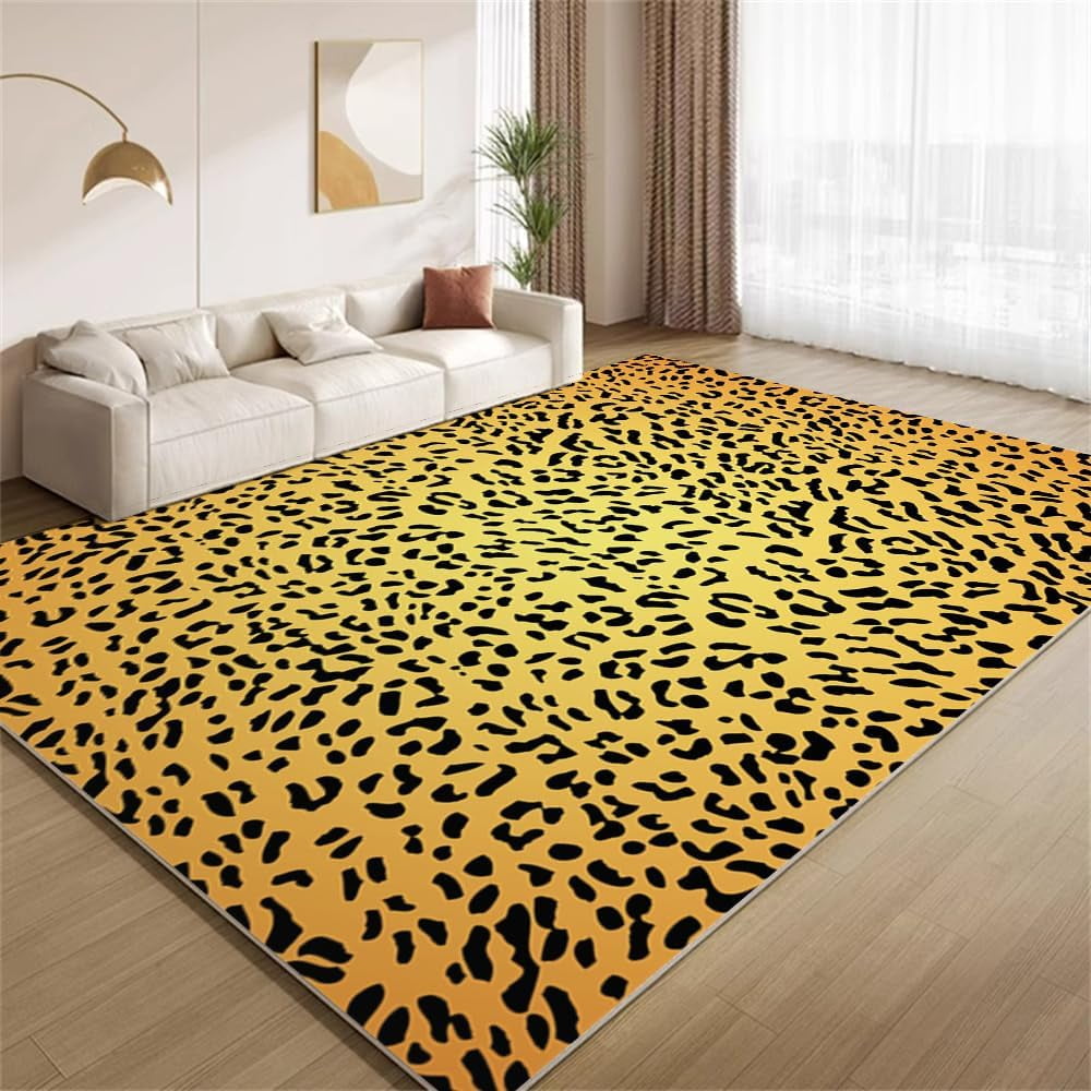 Animal Skin Patterns Rug 5x8ft Area Rugs Leopard Print Rugs Soft Non ...