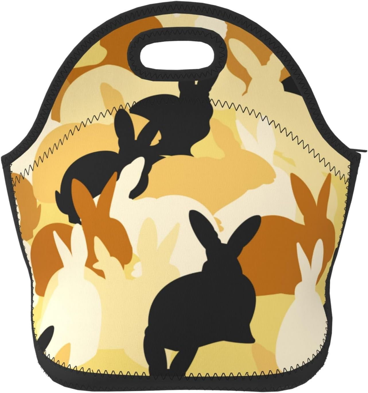 Animal Skin Print Reusable Neoprene Lunch Bag for Women Men Lightweight ...