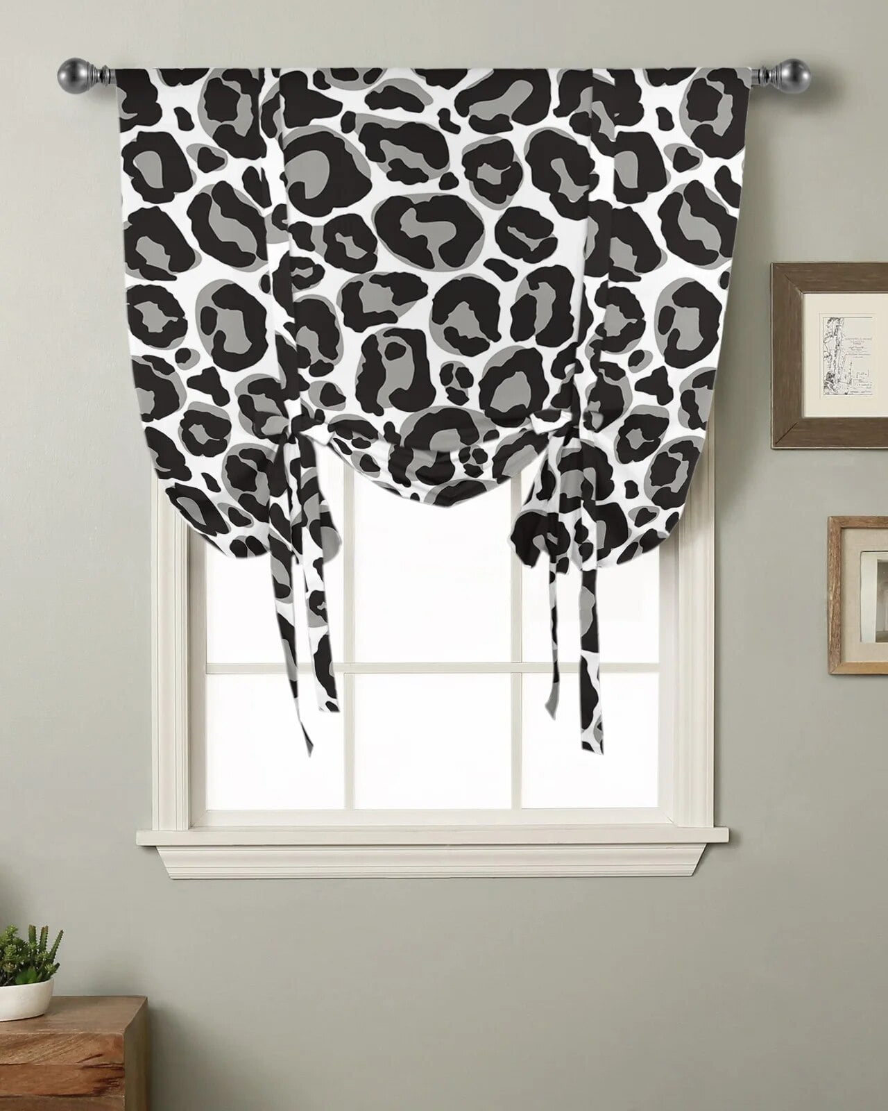 Animal Skin Texture Window Curtain for Living Room Roman Curtains for ...
