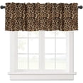 Animal Skin Valance Curtain Brown Cheetah Leopard Pattern Window ...