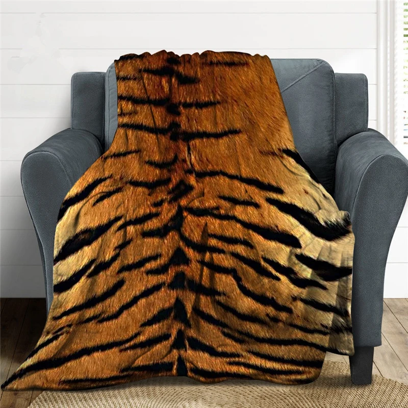 Animal Skins Blankets Leopard Tiger Stripes 3D Printed Blanket Throw ...