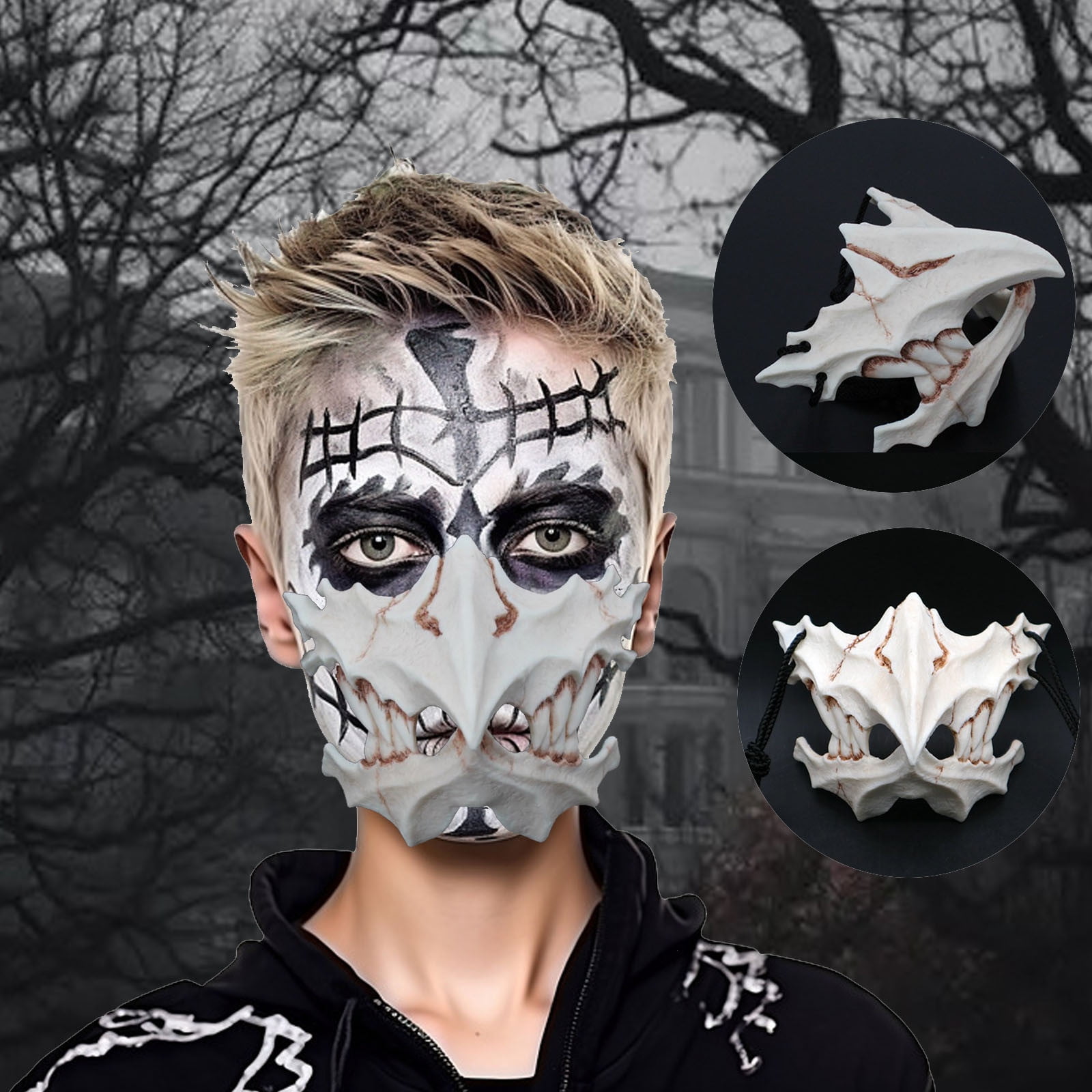 Animal Skull Mask Halloween Cosplay, Tiger Ye Yaksha Dragon God Tengu ...