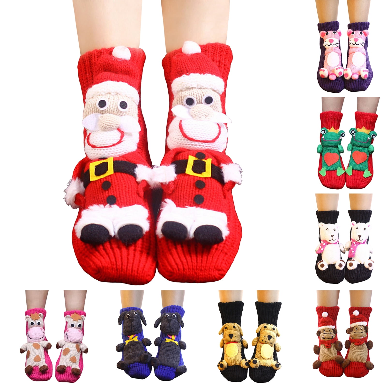 Animal Socks, 3D Knit Animal Socks Cute Plush Animals Hug Sock for ...