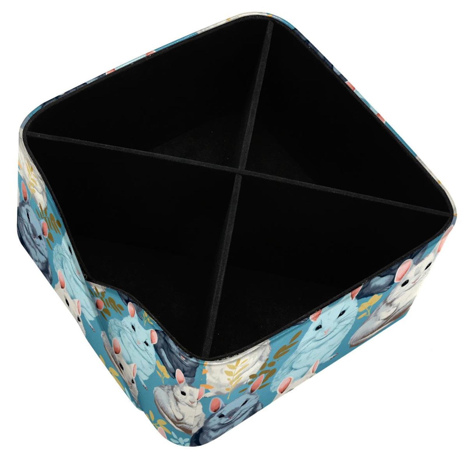 Animal Square Pencil Case with 4 Compartments, Removable Dividers ...