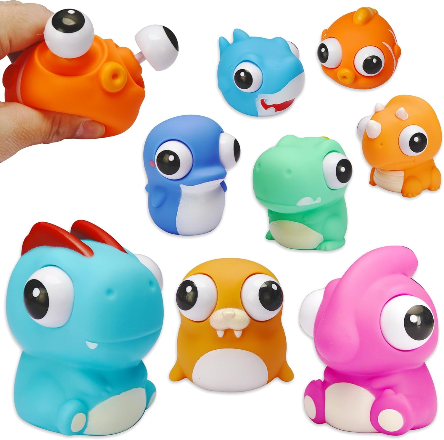 Animal Squeeze Toys with Pop Out Eyes Eye Popping Stress Relief Toy ...