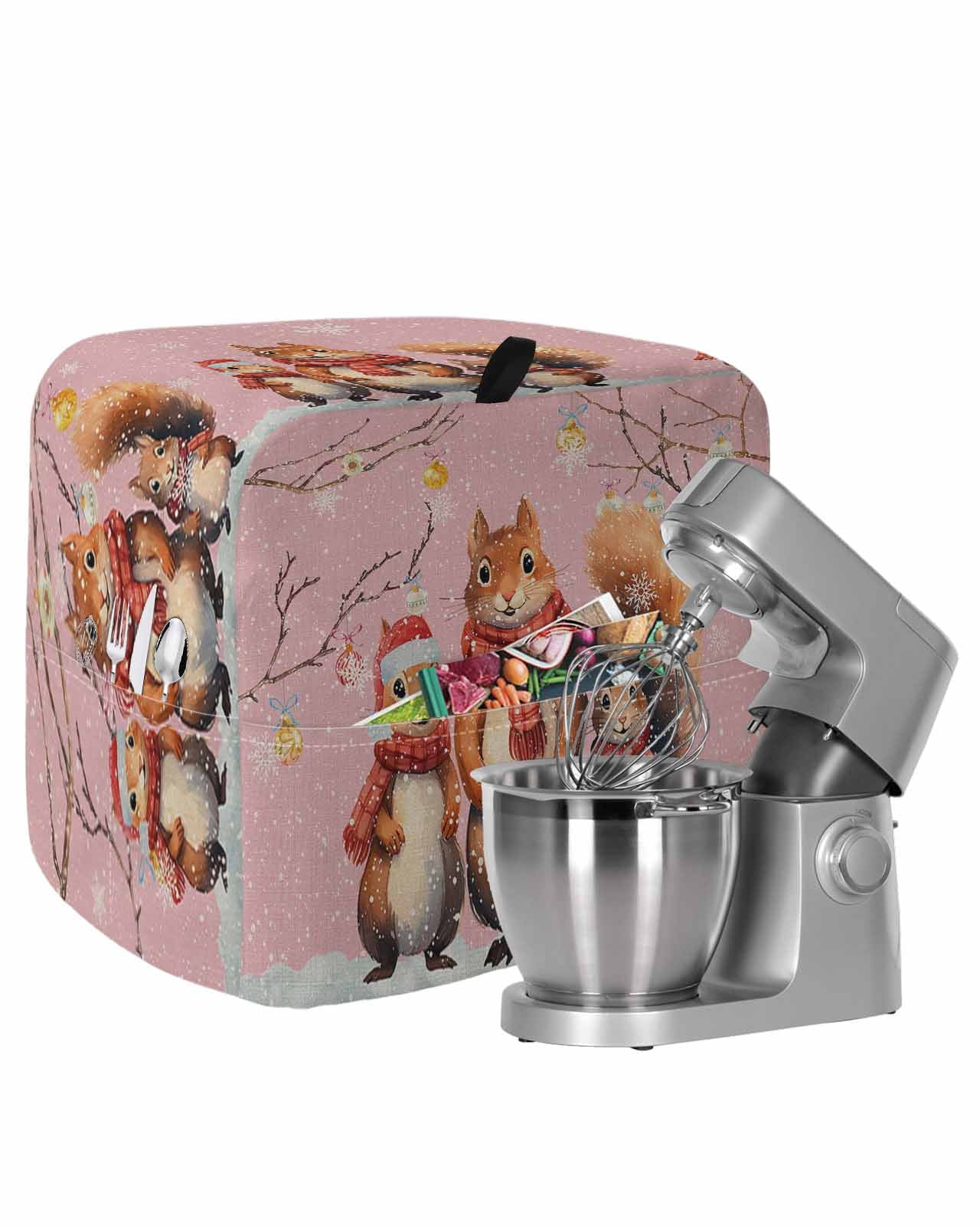 Animal Squirrels, Stand Mixer Dust Cover with Storage Pocket & Handles ...