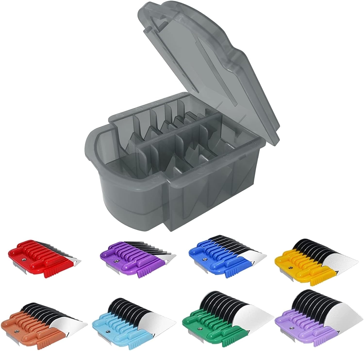 Animal Stainless Steel Attachment 8 Colors Guide Comb Set Compatible ...