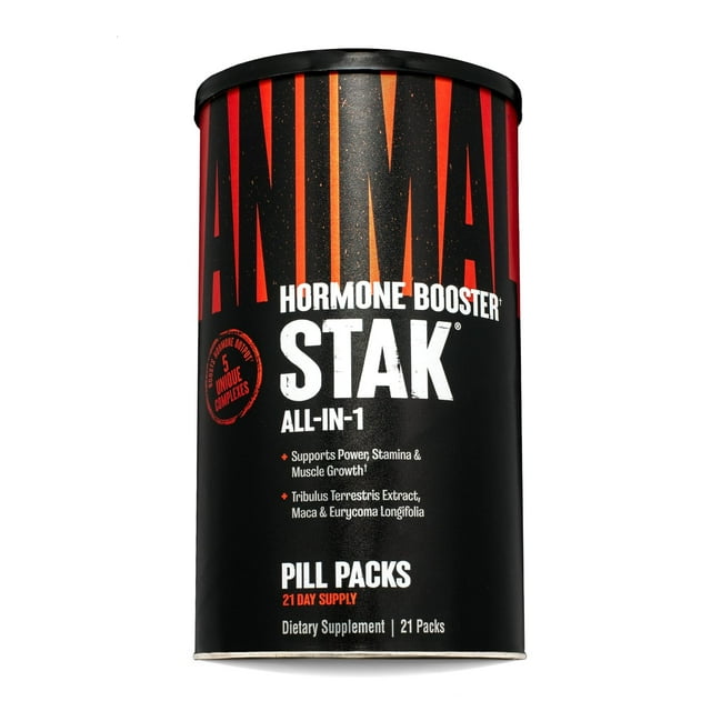 Animal Stak Training Supplement - Natural Hormone Booster with Tribulus ...
