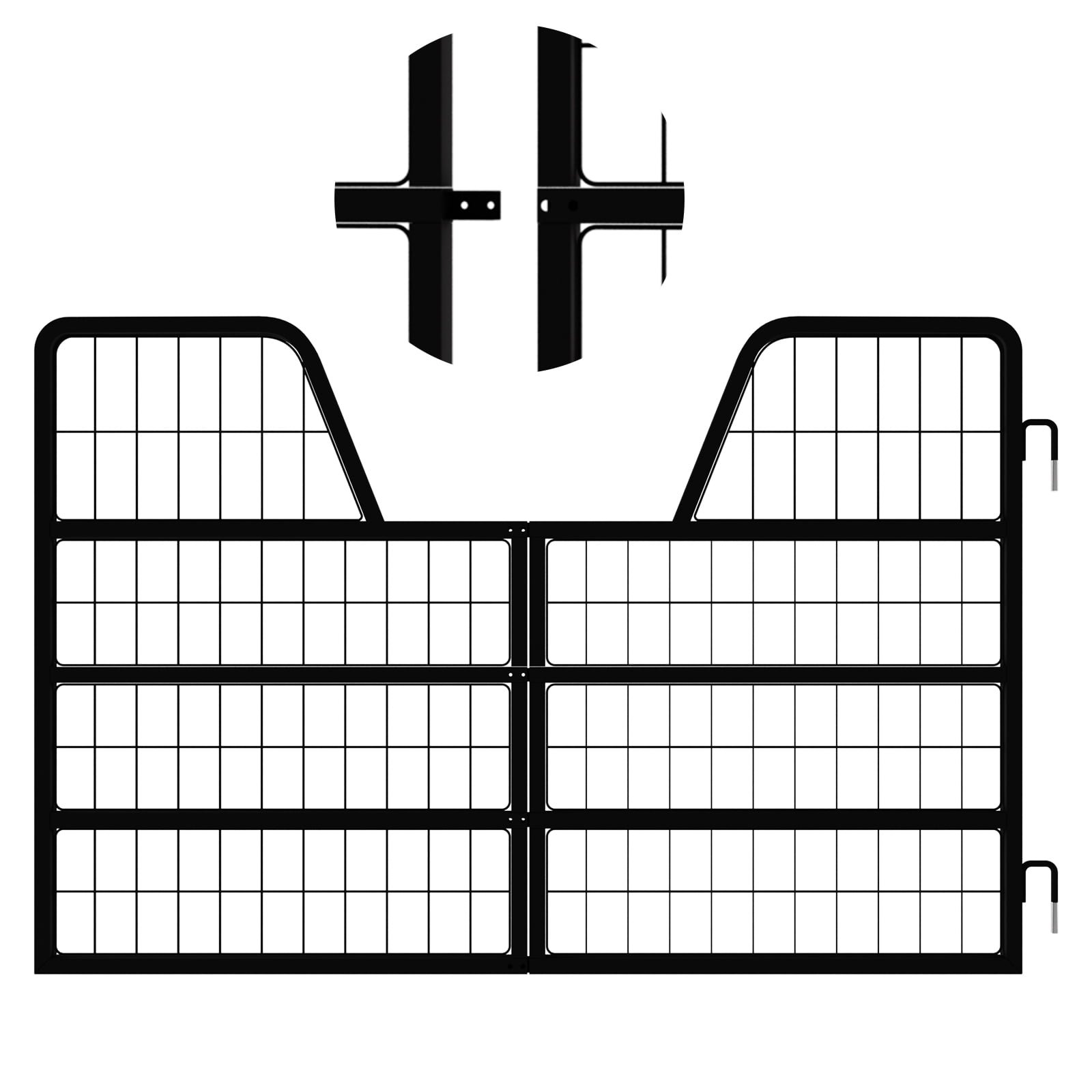 Animal Stall Gate, 48"x31.9" Heavy Gauge Steel, Yoke Design Protection ...