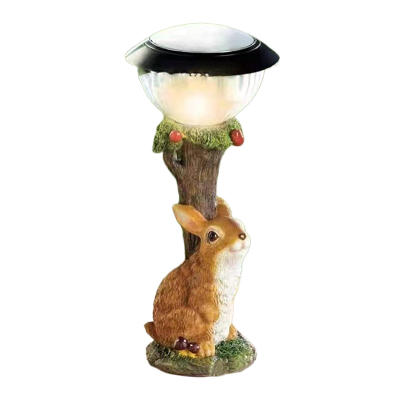 Animal Statue Outdoor Solar Powered Lawn Garden Backyard Patio ...