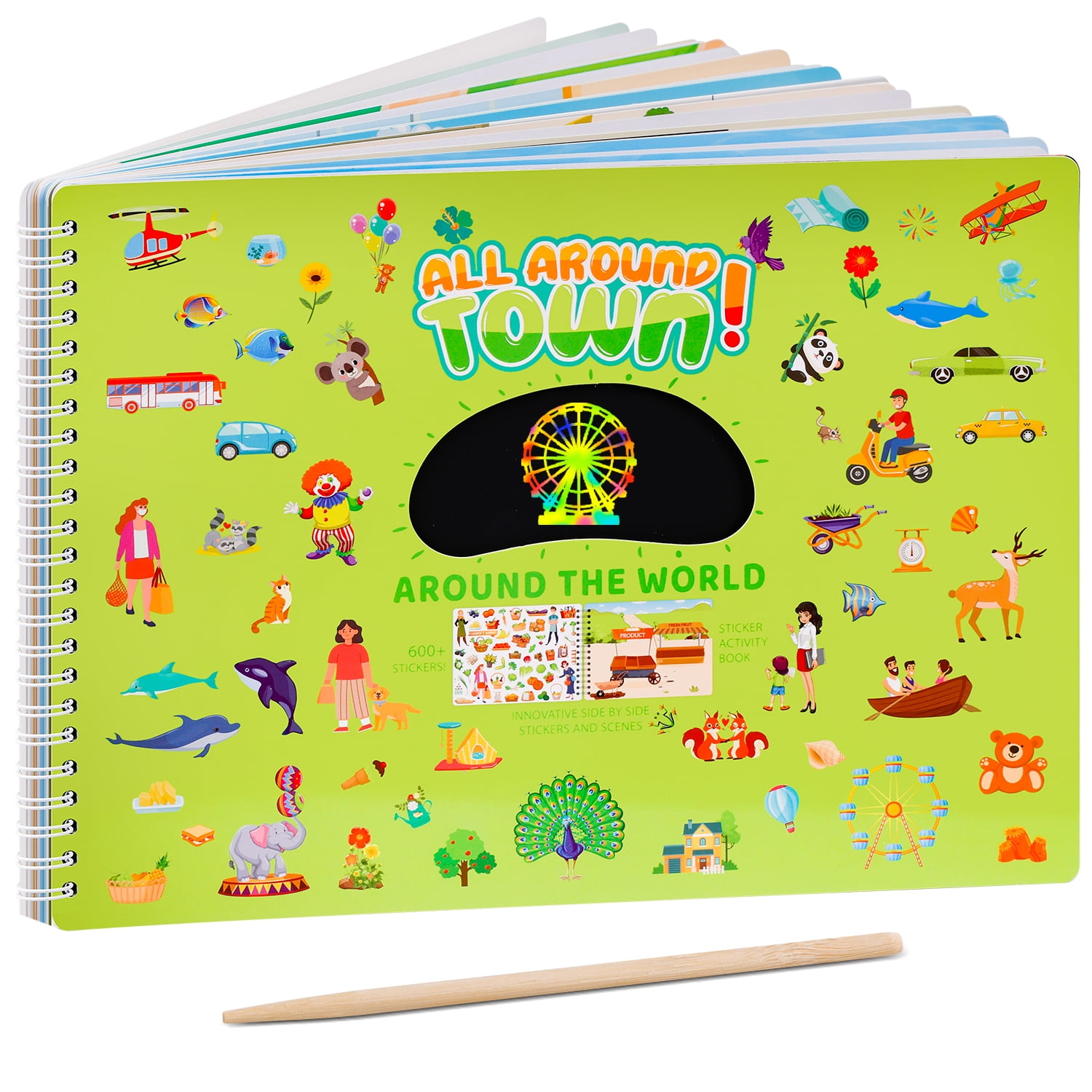 Animal Sticker Activity Book for Kid: 600+ Animal Habitat Sticker for ...