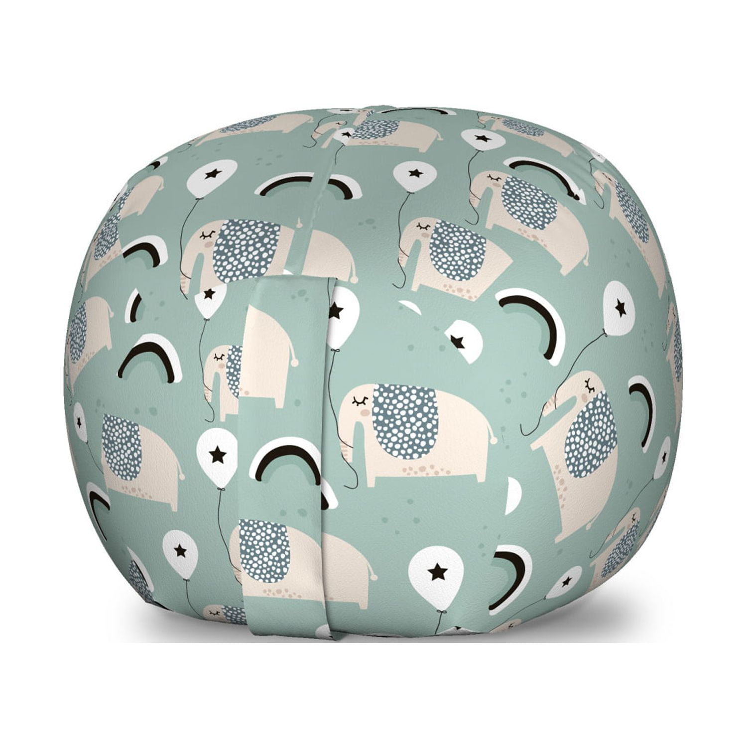 Animal Storage Toy Bag Chair, Cartoon Mammal Animals with Balloons ...