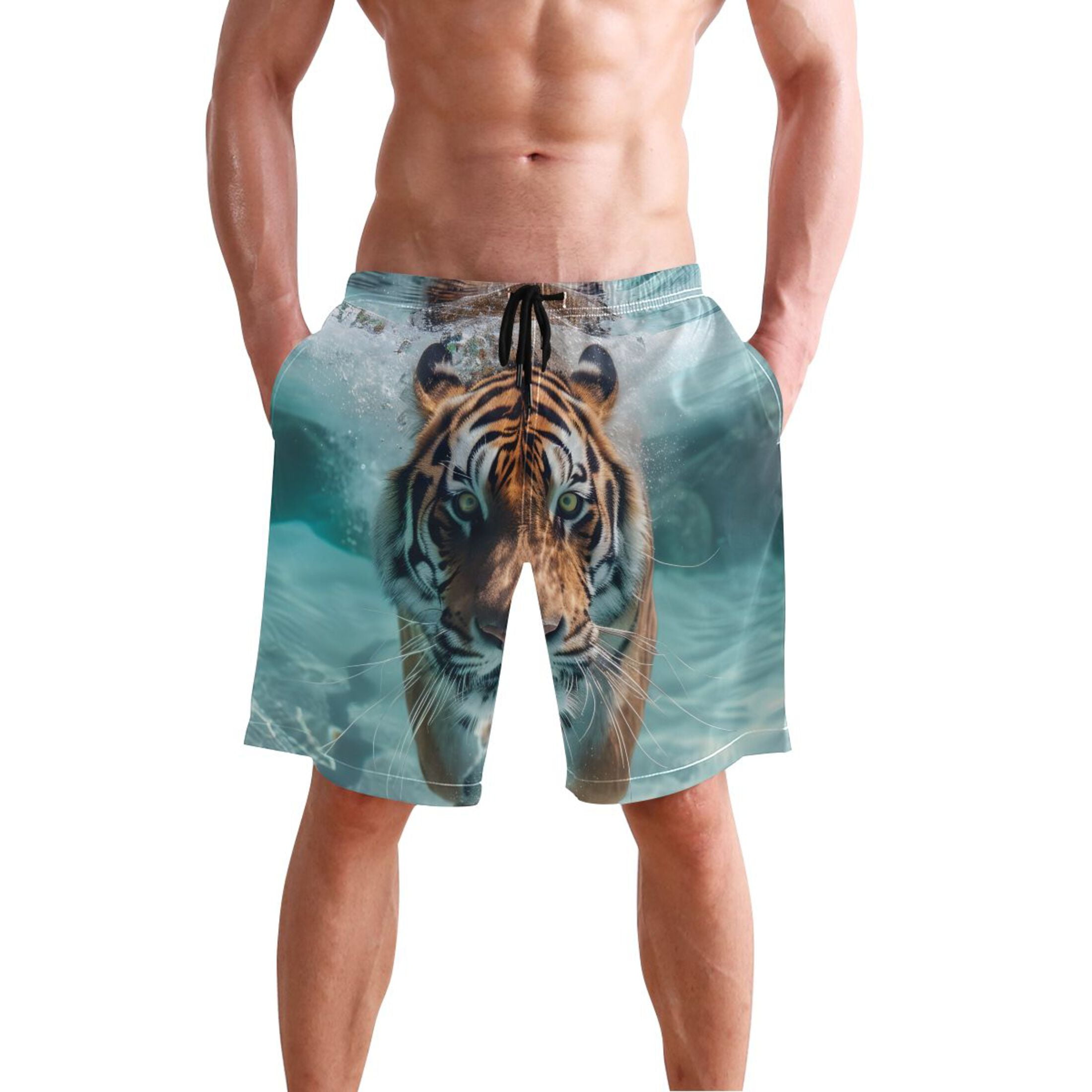 Animal Swimming Underwater Men's Swim Trunks Beach Shorts Bathing ...