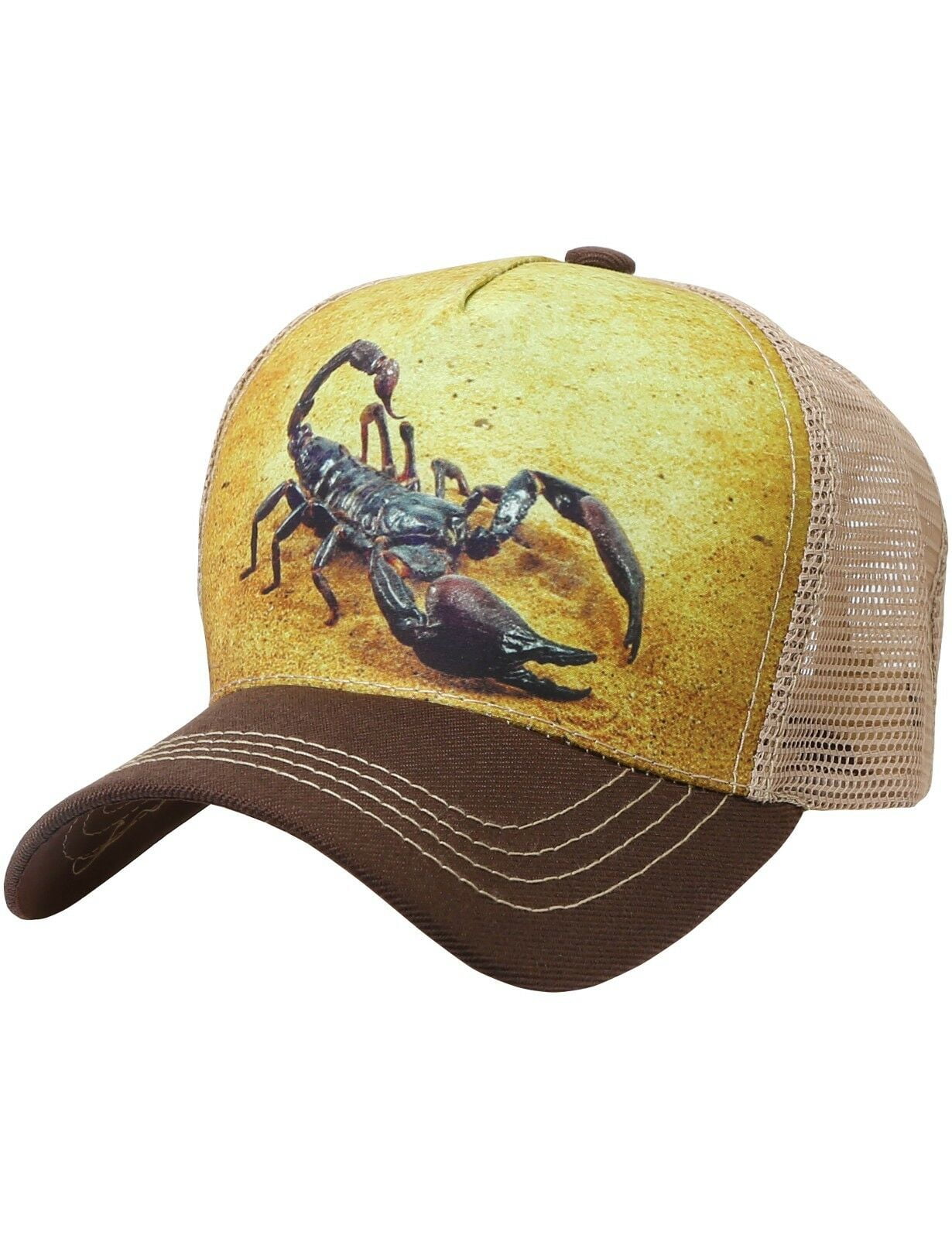 Animal TRUCKER HAT SCORPION Baseball Cap Mesh Snapback Desert ...