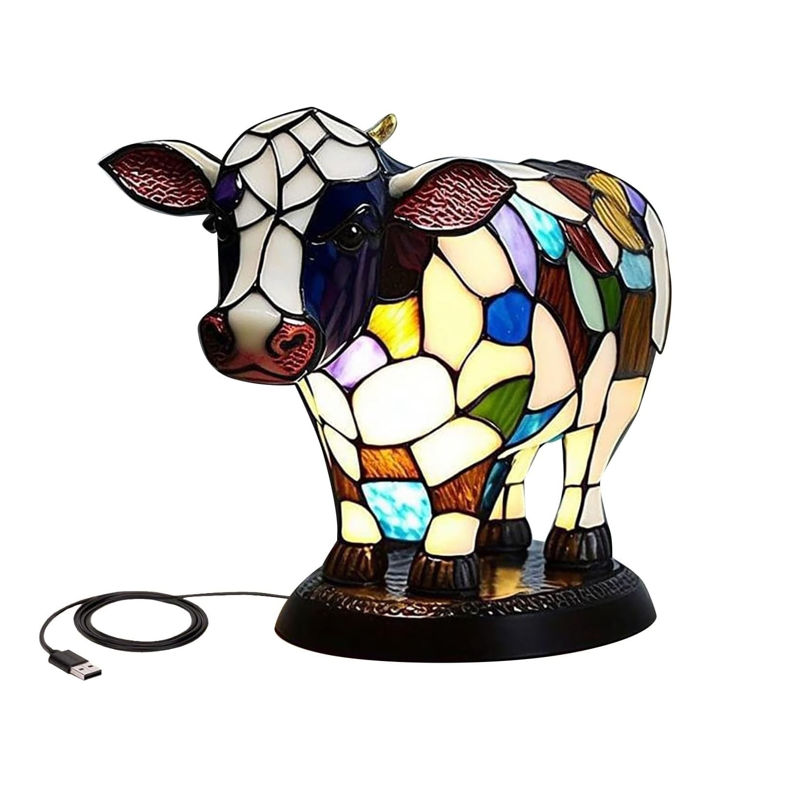 Animal Table Lamp Cow Decor Cow Desk Lamp For Living Room Bedside Cow ...
