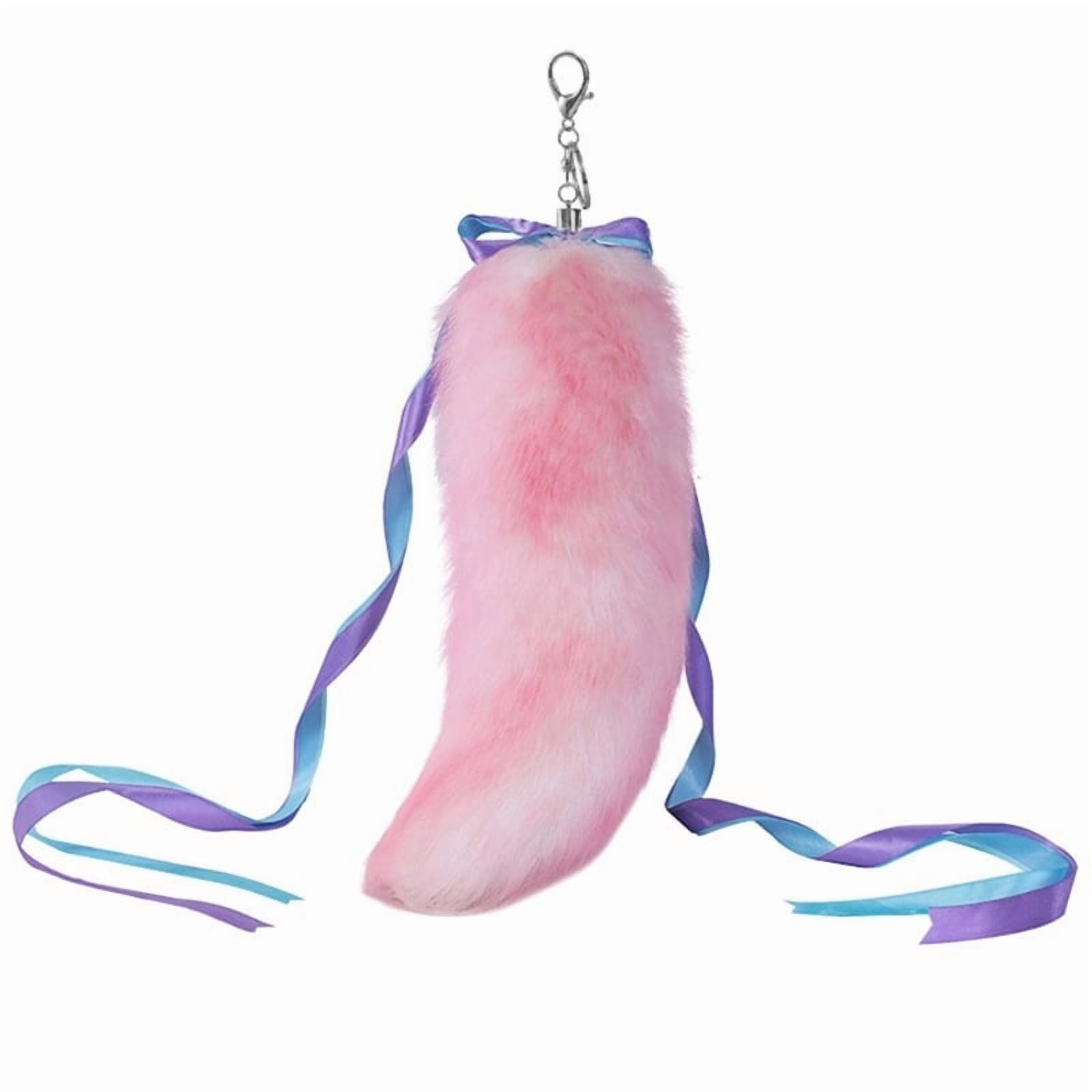 Animal Tail Furry Keyring Eye Catching Keychain Cosplay Furs Toy Charm ...