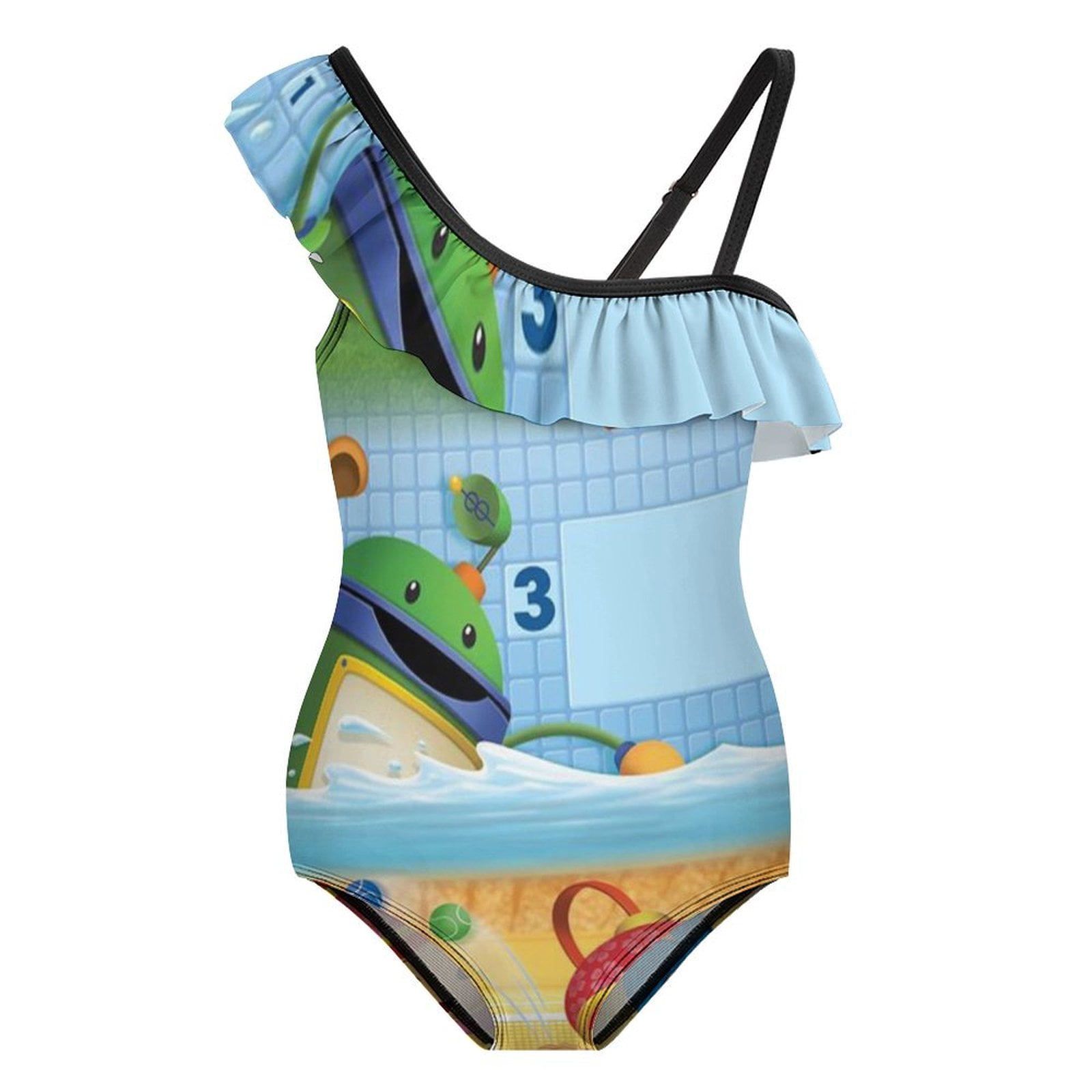 Animal Team Umizoomi Kids Swimsuit Swimwear Adjustable One Shoulder ...