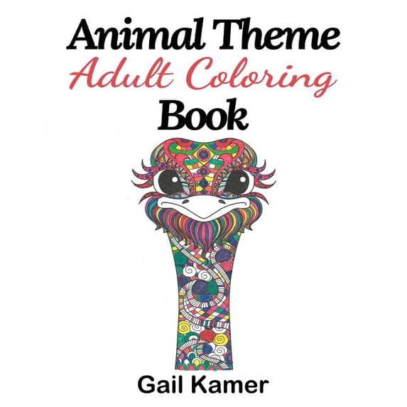 Animal Theme Adult Coloring Book, (Paperback) - Walmart.com